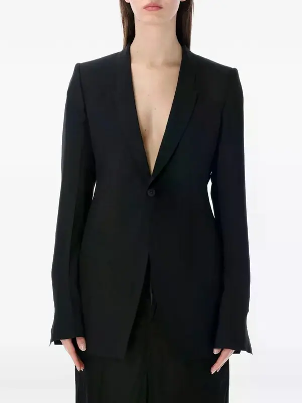 Rick Owens Button-fastening V-neck Blazer