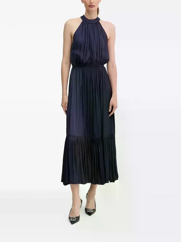 MORGAN Pleated Midi Dress - Blue