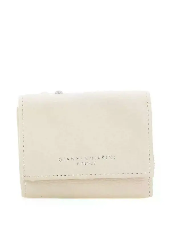 GIANNI CHIARINI Pebbled Zip Wallet - Neutrals