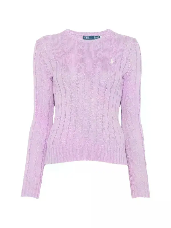 Polo Ralph Lauren Cable-knit Crew-neck Sweater - Purple