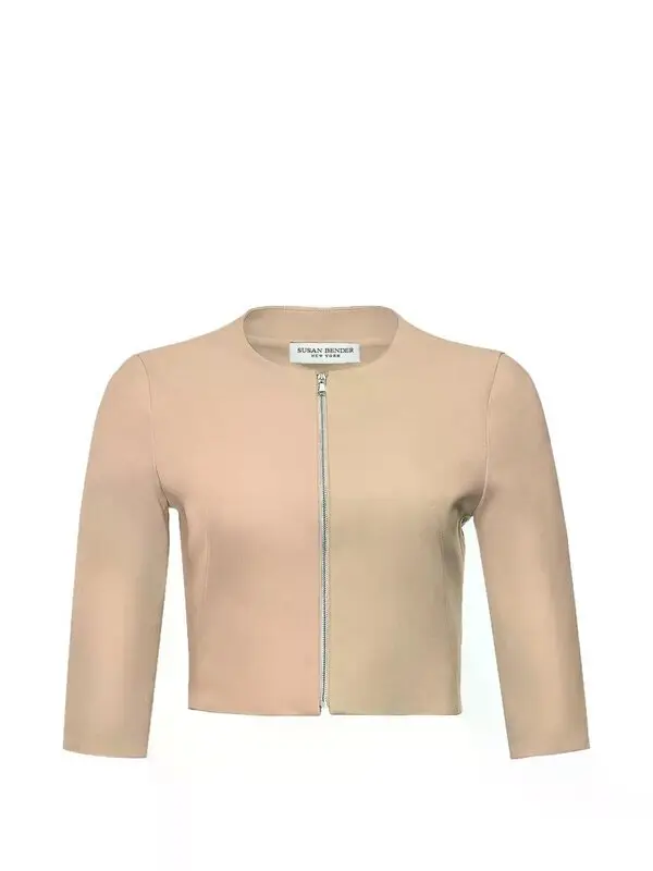 SUSAN BENDER Leather Jacket - Neutrals
