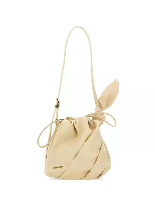 ROTATE BY BIRGER CHRISTENSEN Bon Bon Knot Leather Shoulder Bag - Neutrals
