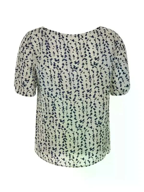 KAOS Printed Round-neck Blouse