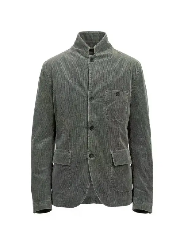 HANNES ROETHER Button Corduroy Jacket - Grey