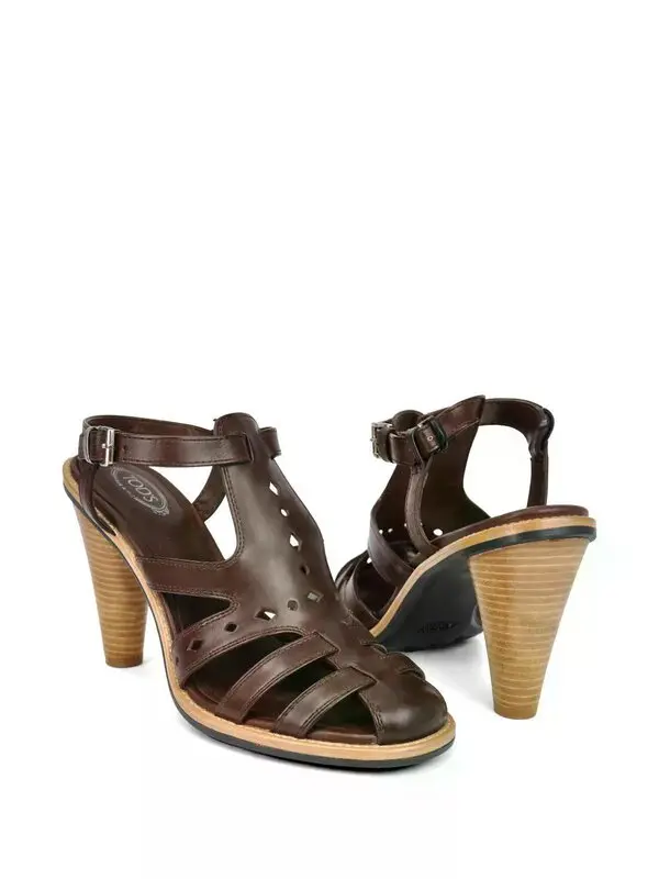 TOD'S 100m Leather Heeled Sandals