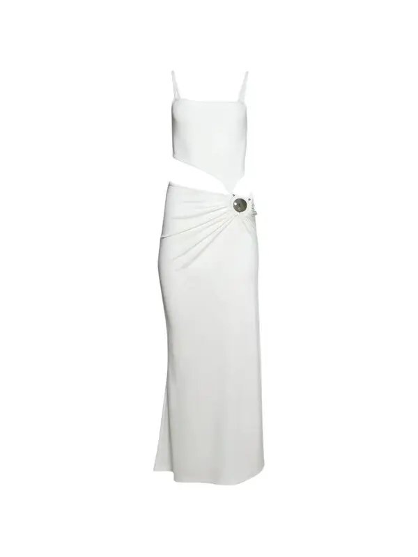 Christopher Esber Cut-out Embellished Midi Dress - White