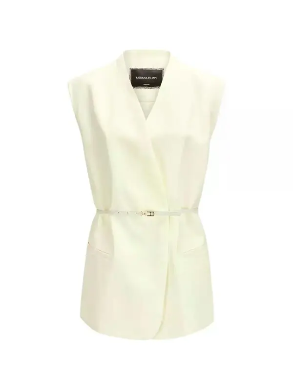 Fabiana Filippi Belted Jacket - Neutrals
