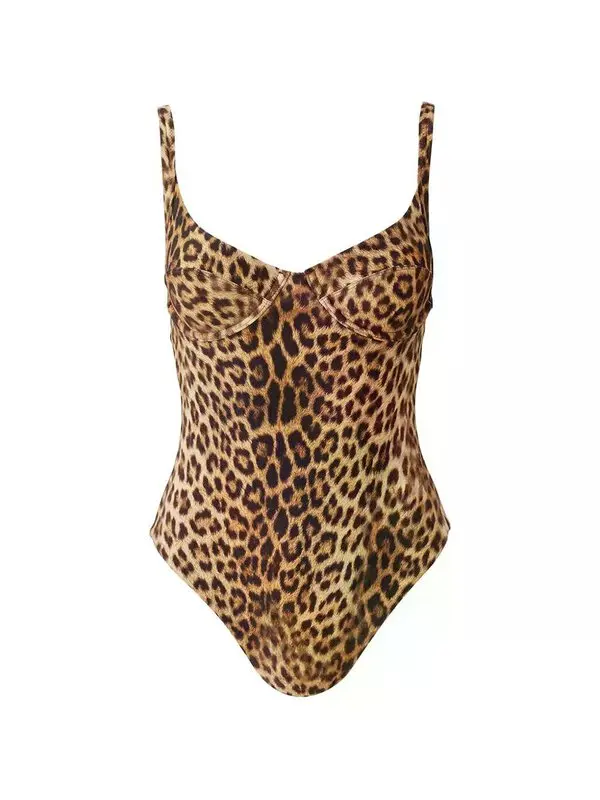 Melissa Odabash Mauritius Cheetah-print Swimsuit - Neutrals