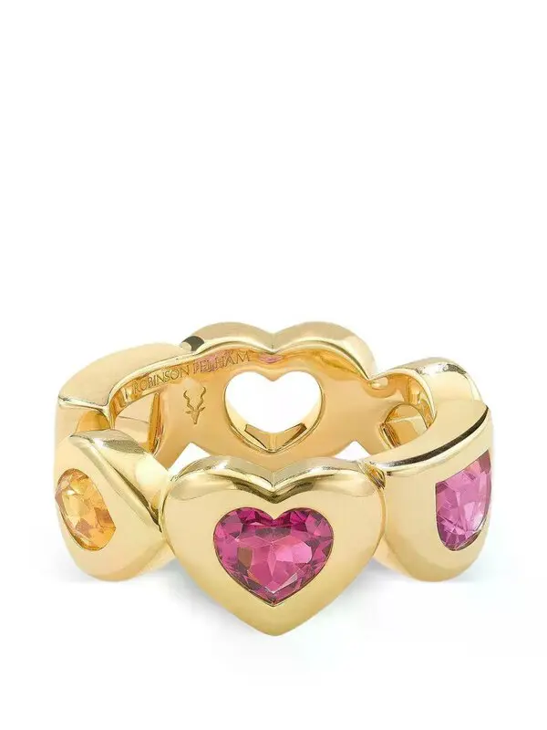 Robinson Pelham Sapphire Tourmaline Heart-shape Ring - Gold