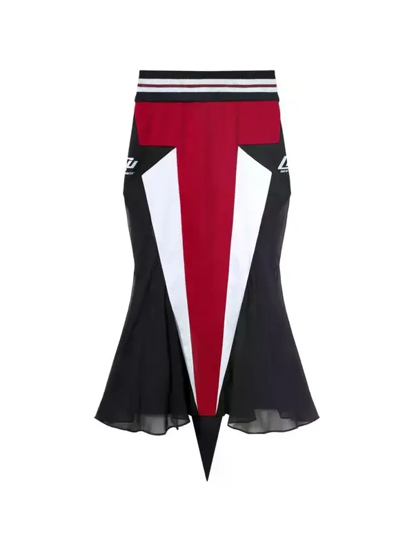 Off-White Track Star Midi Skirt - Red