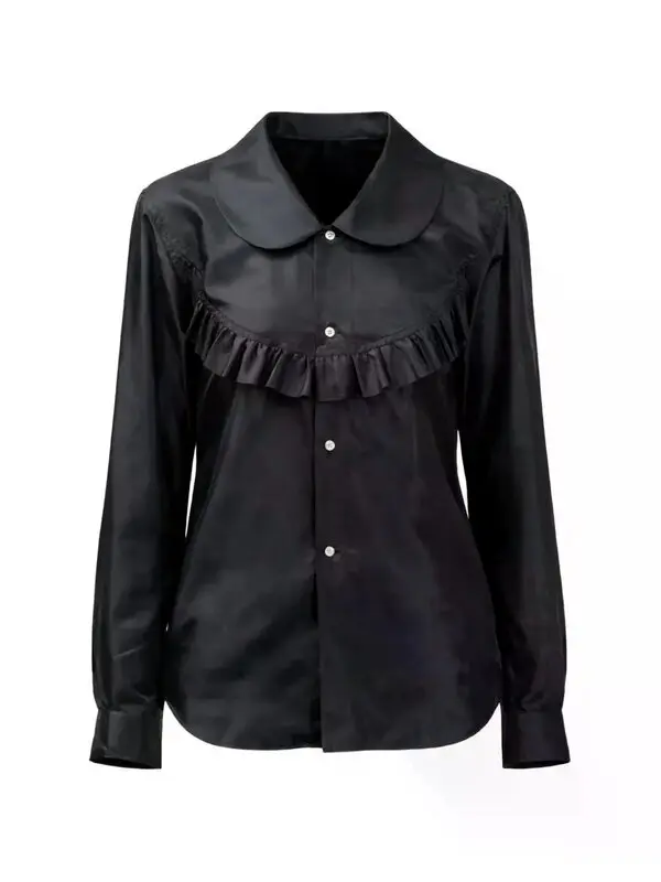 BLACK COMME DES GARÇONS Ruffled Collar Shirt - Black