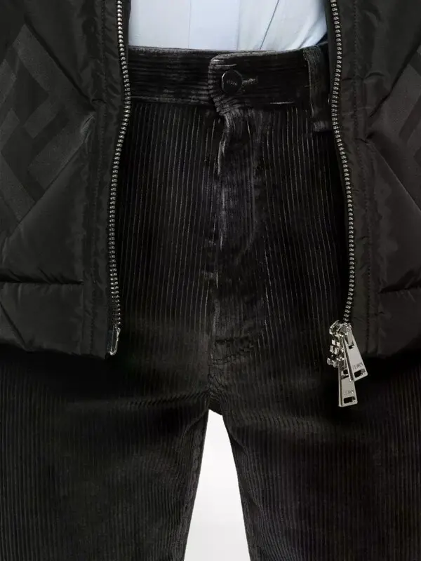 Fendi Corduroy Straight-leg Trousers - Grey