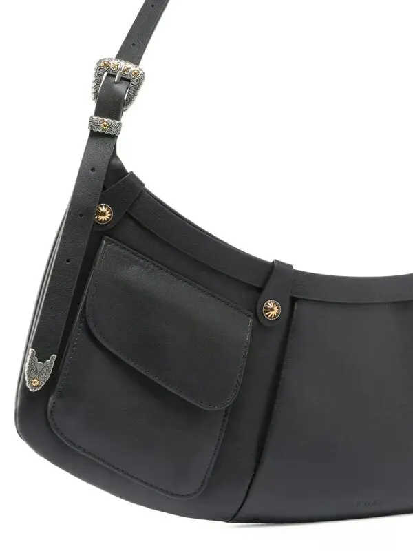 Pinko Studded Pocket Shoulder Bag - Black