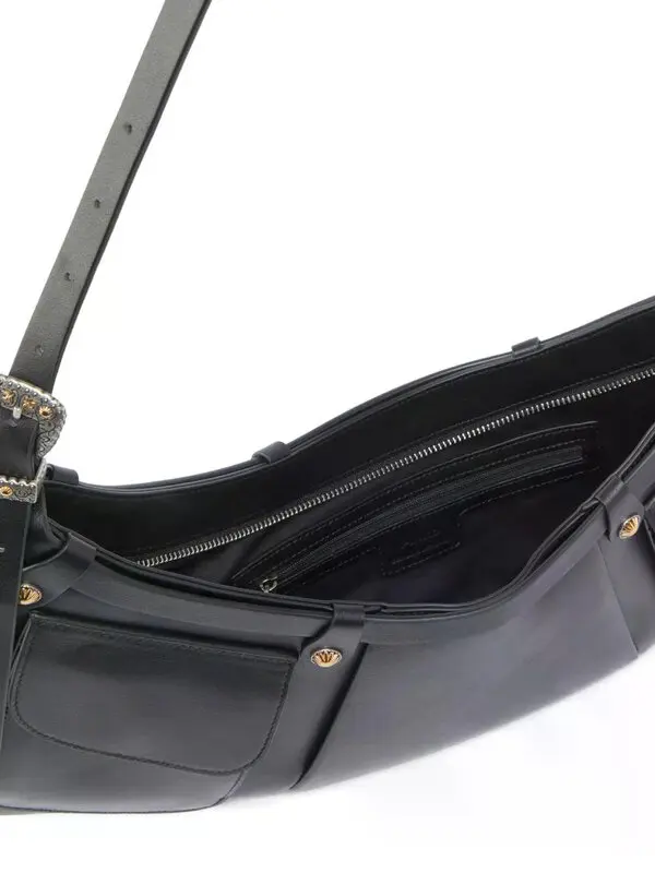 Pinko Studded Pocket Shoulder Bag - Black