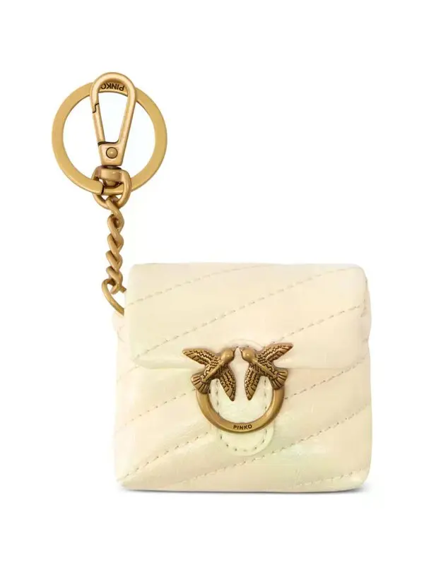 Pinko Love Airpods Leather Case - Neutrals