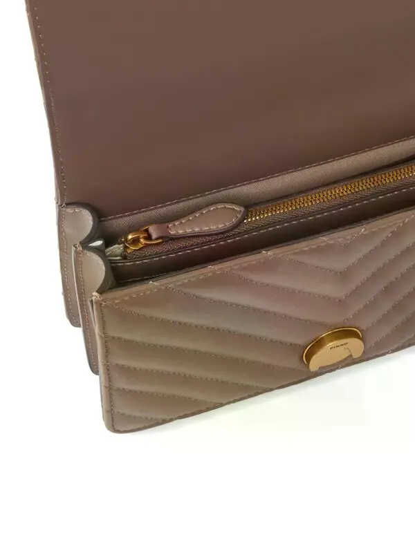 Pinko Small Love One Chevron Shoulder Bag