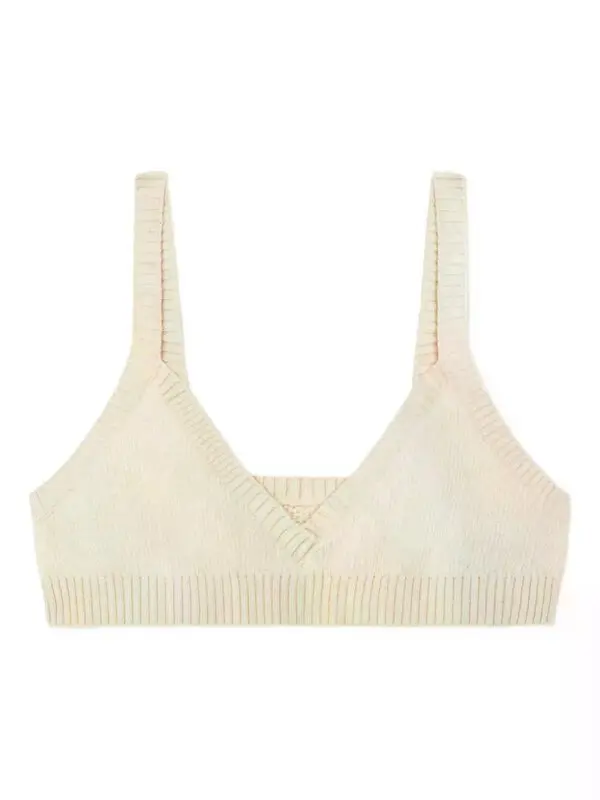 Alanui Ribbed Finest Bra - Neutrals