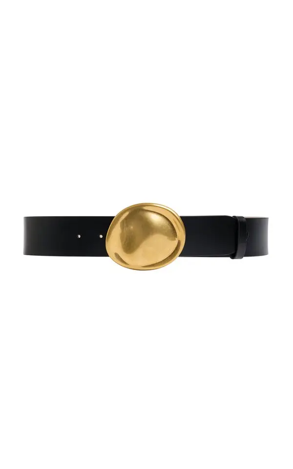 Khaite Keefe Leather Belt - Black
