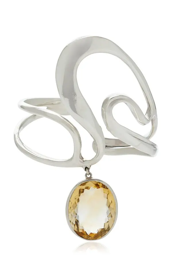 Juju Vera Lula Sterling Citrine Cuff - Silver