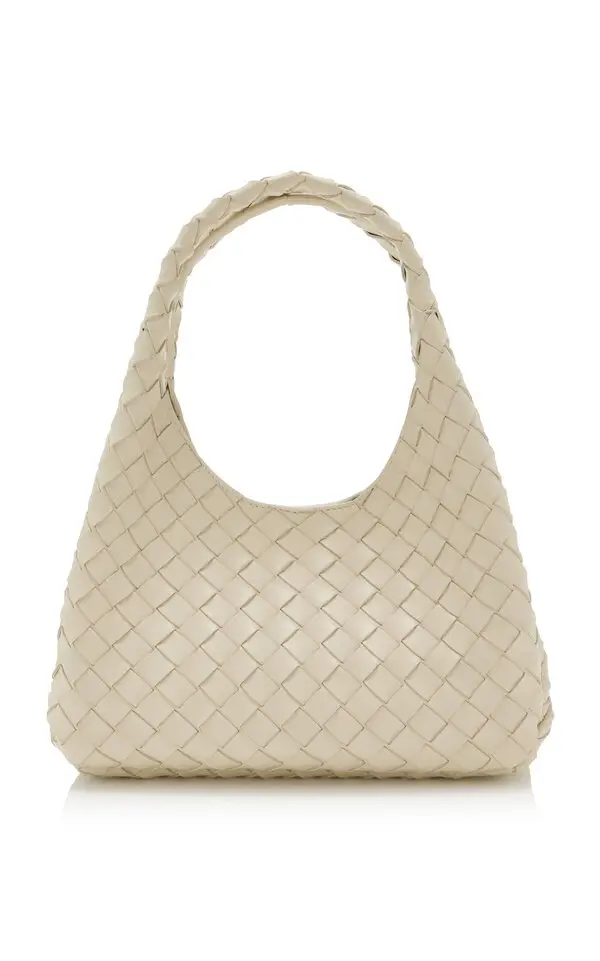 Bottega Veneta Small Campana Intrecciato Leather Bag - White