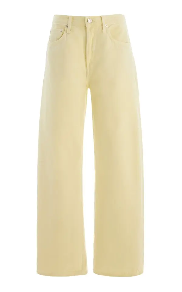 AGOLDE Arc Mid-rise Wide-leg Jeans - Yellow