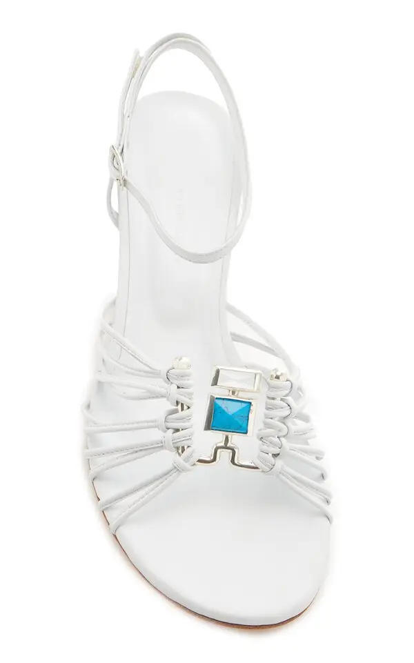 Christopher Esber Bezel Quartz Micro Heel Sandals