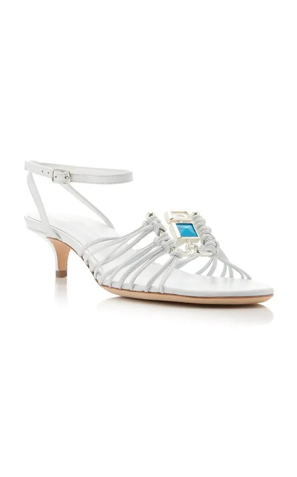 Christopher Esber Bezel Quartz Micro Heel Sandals