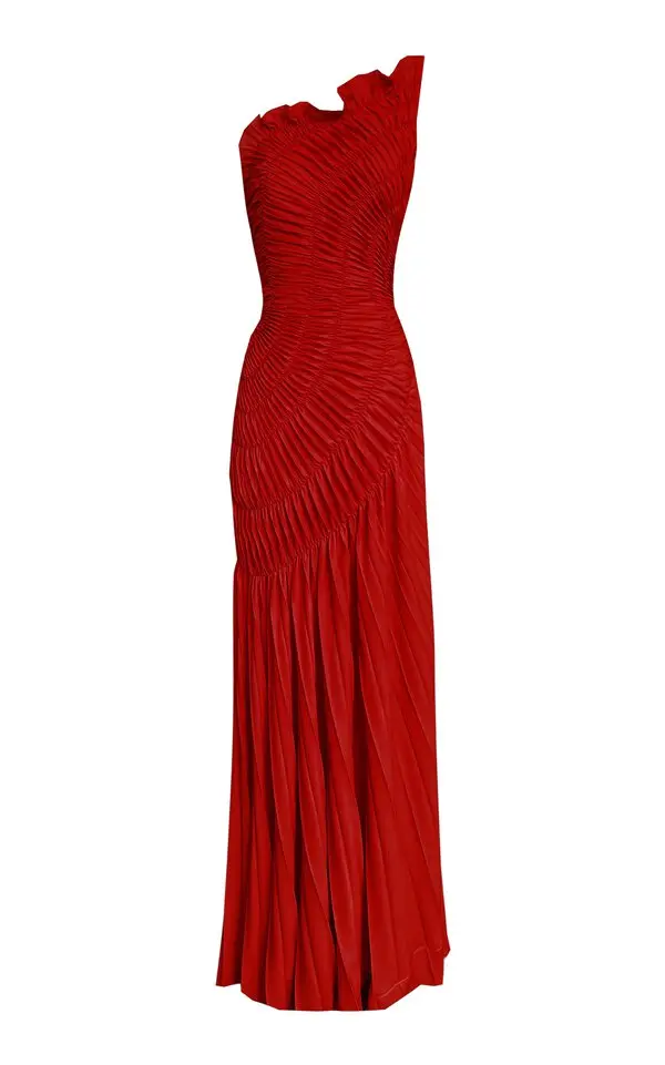 GEORGIA HARDINGE Exclusive Eden Georgette Maxi Dress - Red
