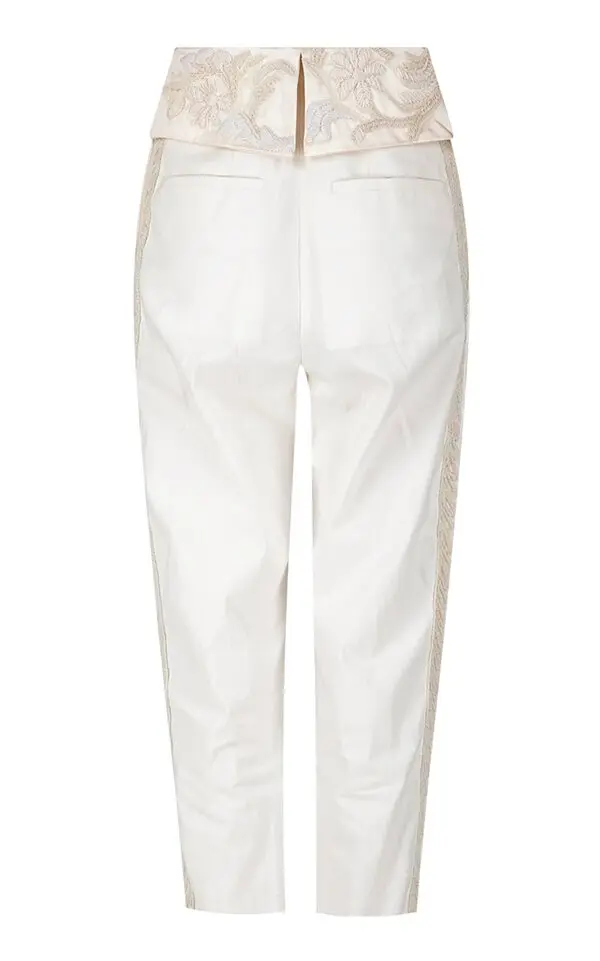 Dries Van Noten Embroidered Capri Pants