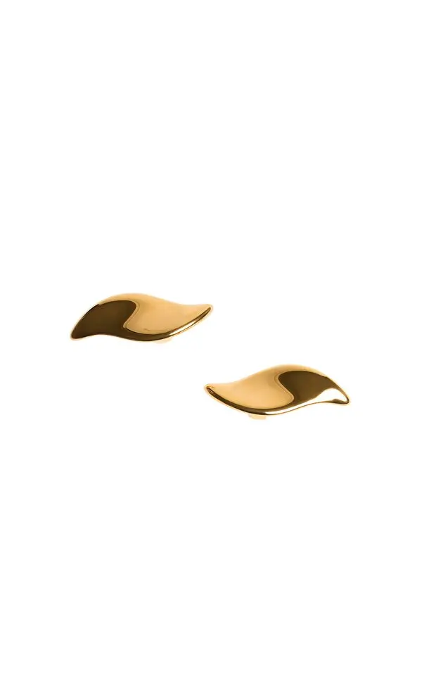 Khaite Leaf 18k -plated Clip-on Earrings - Gold