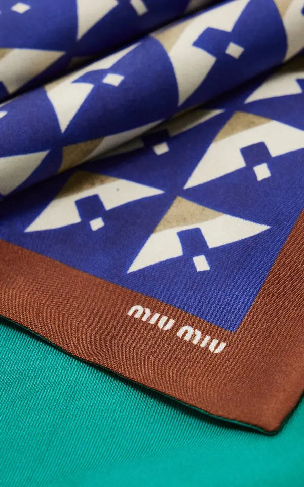 Miu Miu Silk Twill Scarf