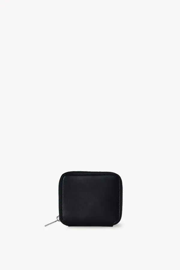 THE ROW Small Zip Wallet - Black