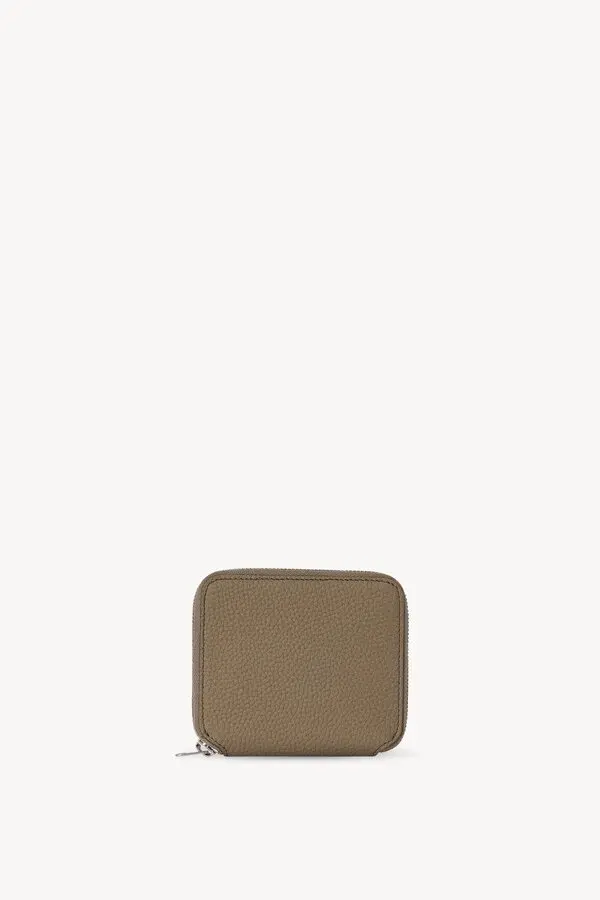 THE ROW Small Zip Wallet - Smoked Taupe