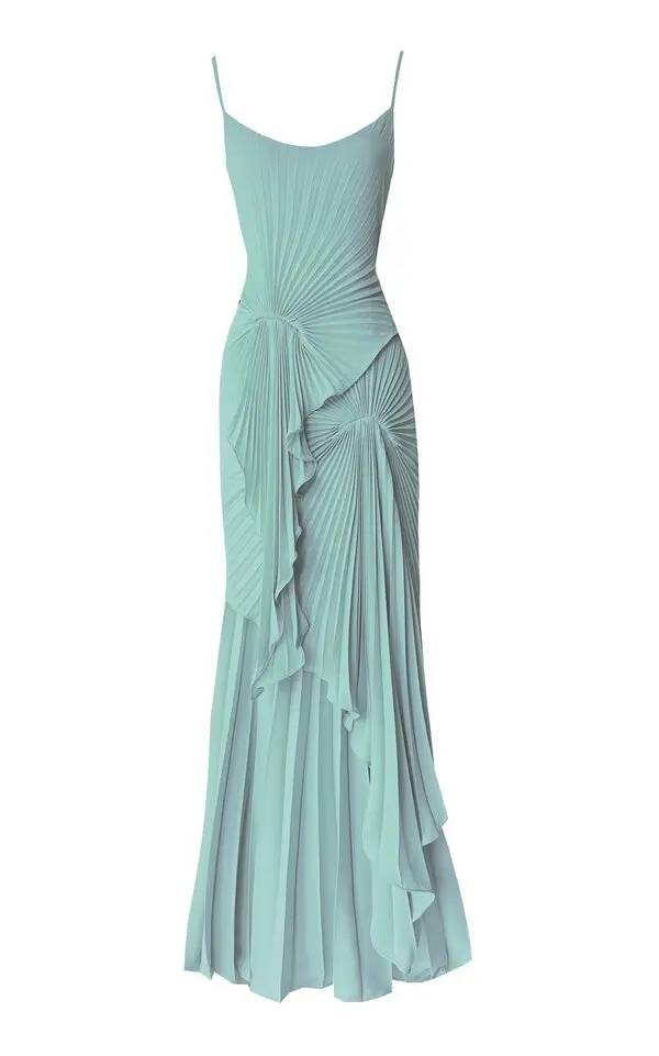 GEORGIA HARDINGE Torrent Georgette Maxi Dress - Green