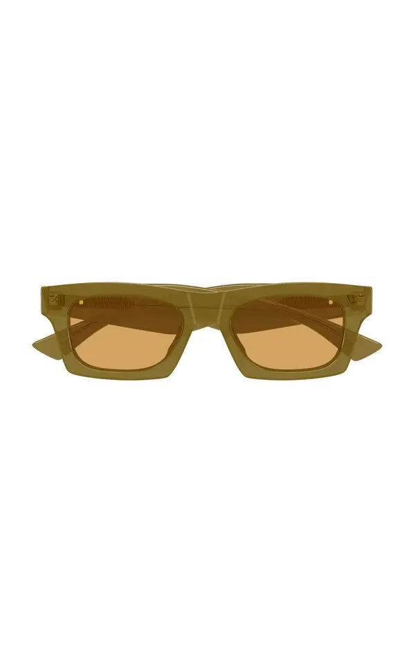 Bottega Veneta Square-frame Acetate Sunglasses - Brown