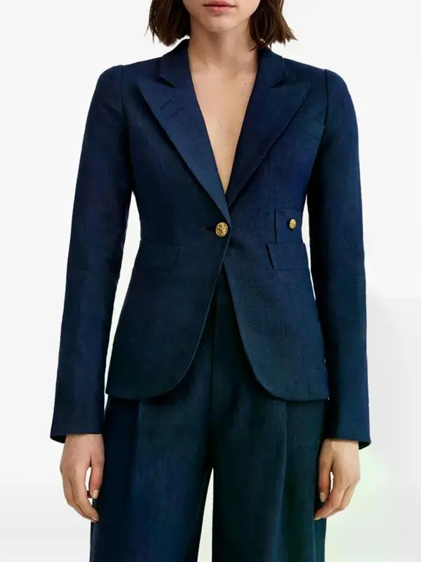 Smythe Single-breasted Wool Blazer - Blue