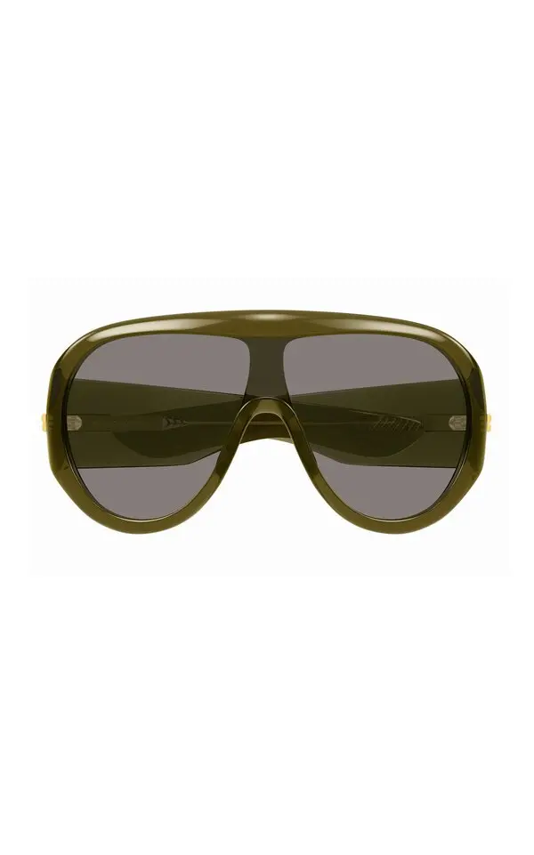 Bottega Veneta Aviator-frame Acetate Sunglasses - Green