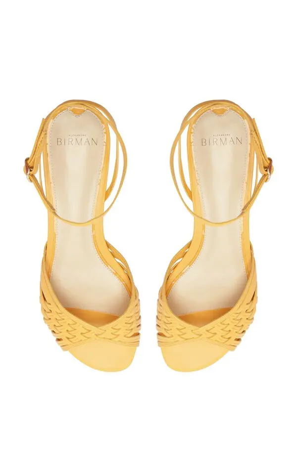 ALEXANDRE BIRMAN Lilian Leather Sandals - Yellow