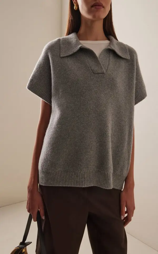 TWP Supersized Cashmere Polo Top