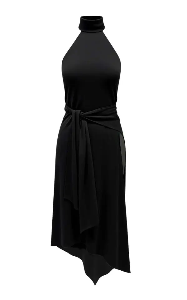 SALON 1884 Pima Wrap Dress - Black