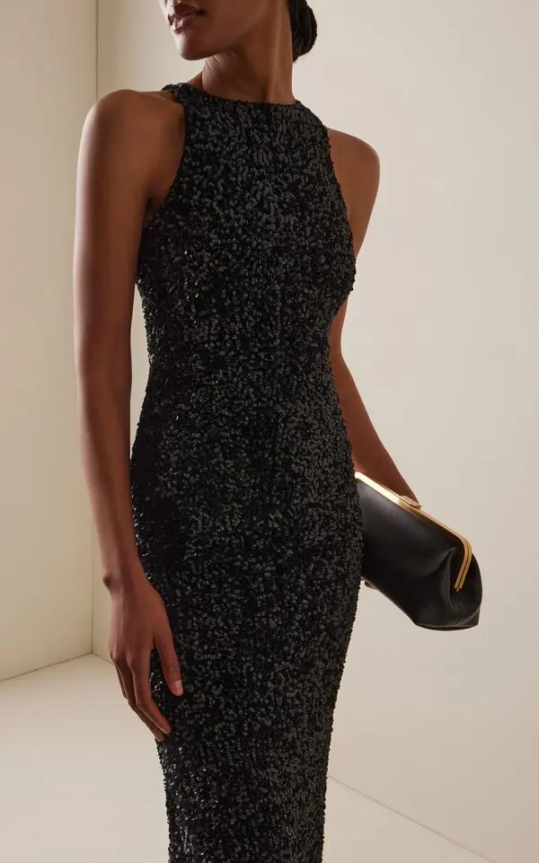 Adam Lippes Taylor Sequined Knitted Dress