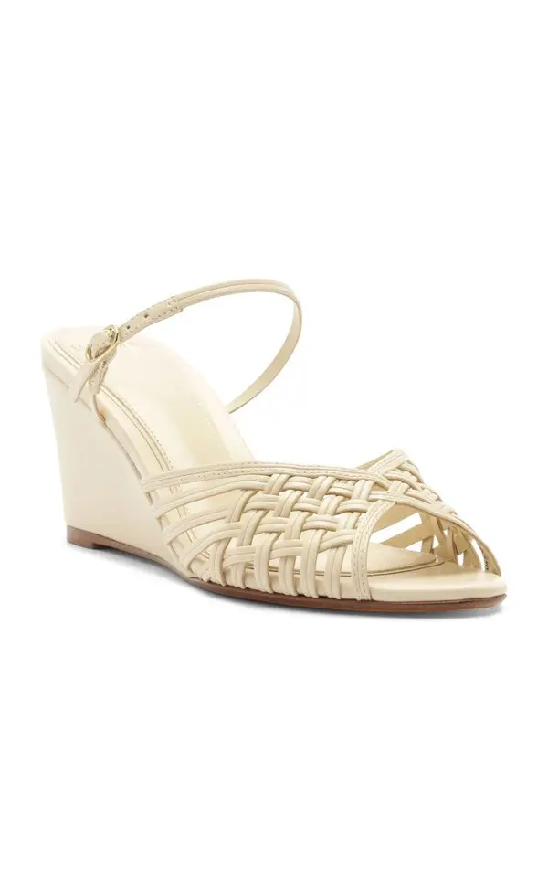 ALEXANDRE BIRMAN Lilian Leather Wedge Sandals