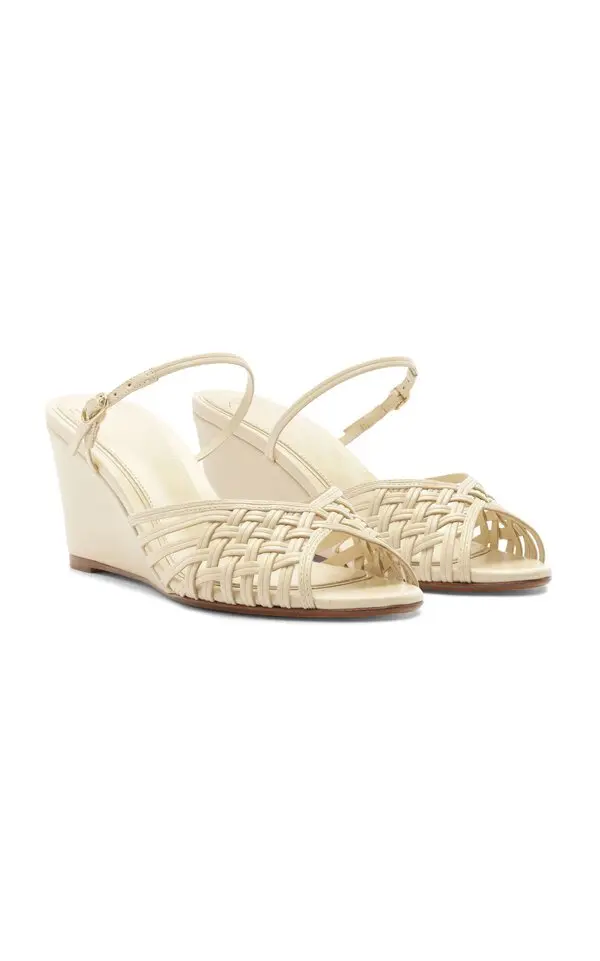ALEXANDRE BIRMAN Lilian Leather Wedge Sandals