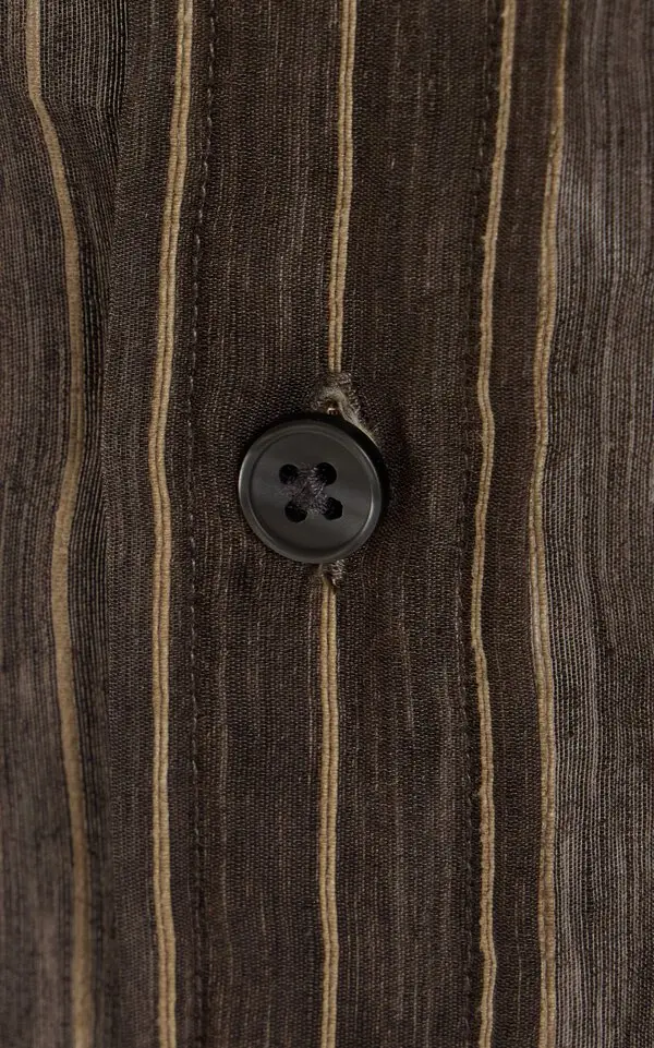 KALLMEYER Dani Pinstriped Linen-blend Shirt