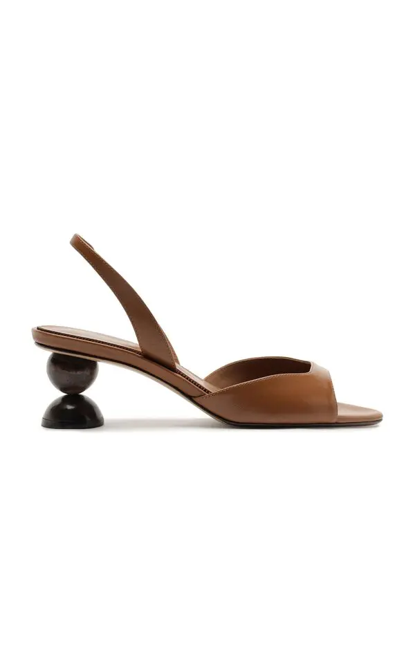 ALEXANDRE BIRMAN Tropicana Leather Sandals - Brown