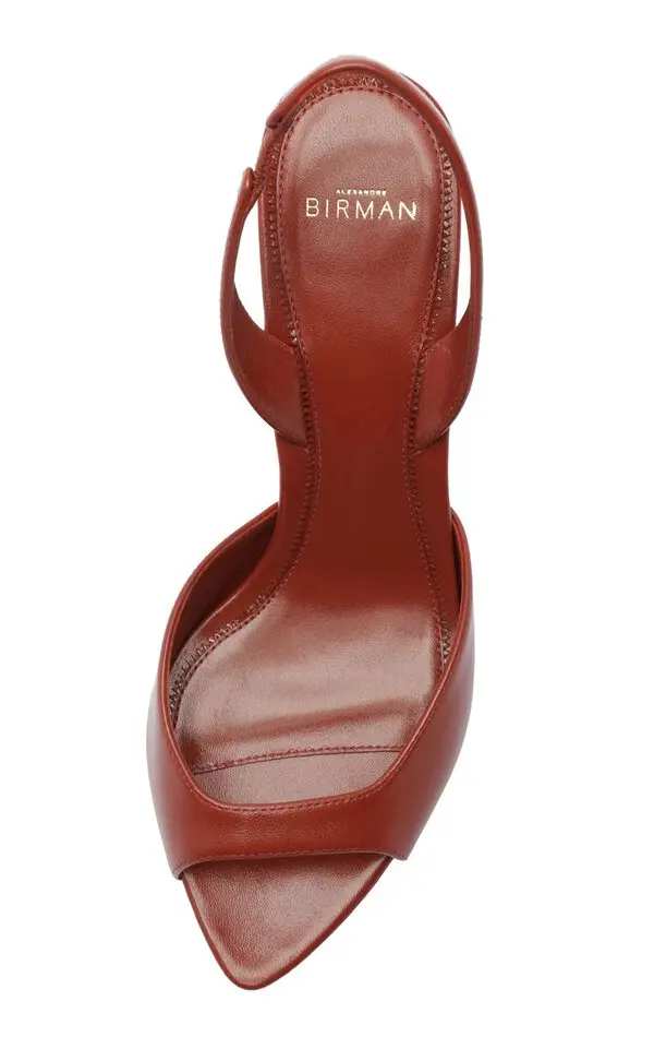 ALEXANDRE BIRMAN Tropicana Leather Sandals - Red