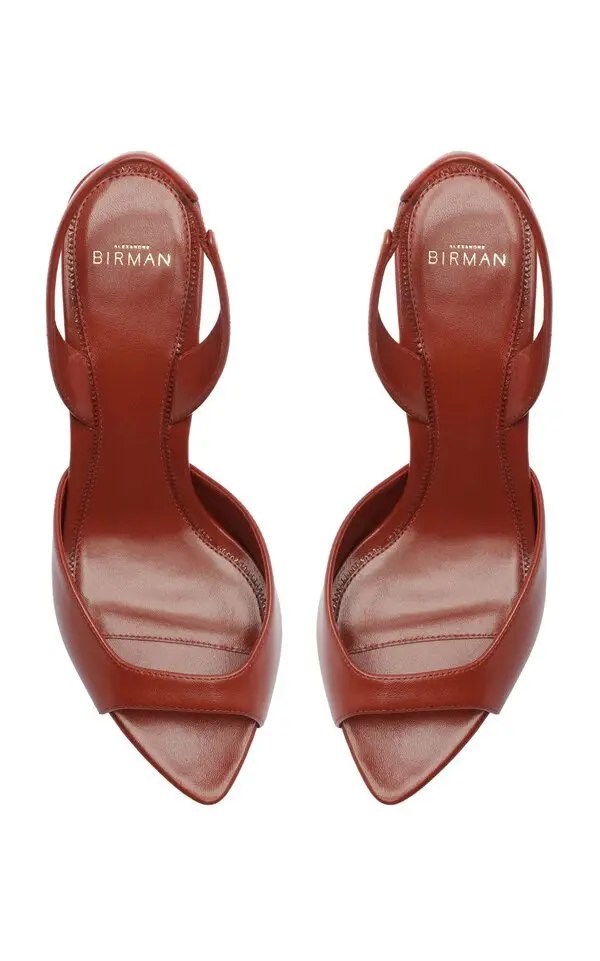 ALEXANDRE BIRMAN Tropicana Leather Sandals - Red