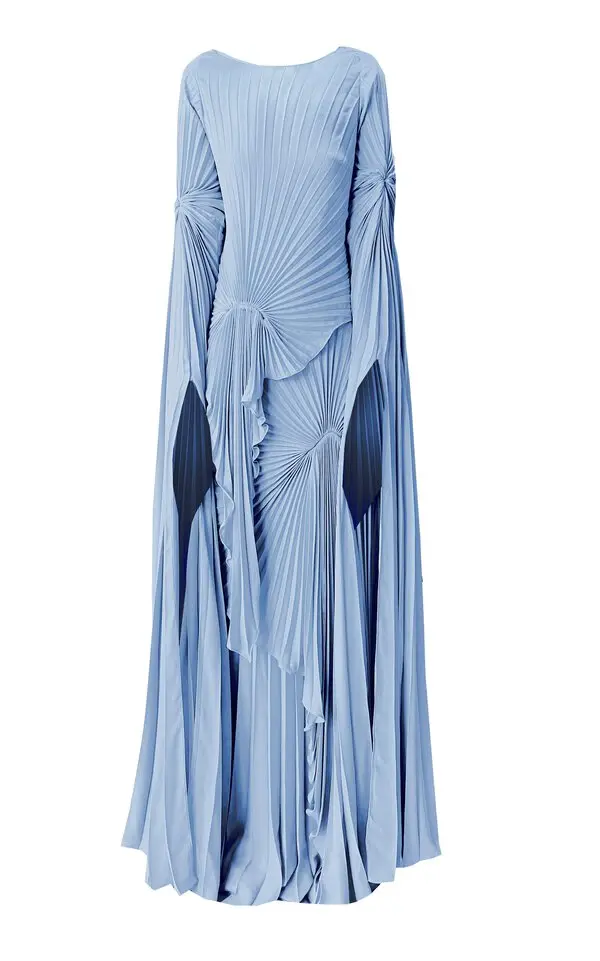 GEORGIA HARDINGE Waterfall Georgette Maxi Dress - Blue
