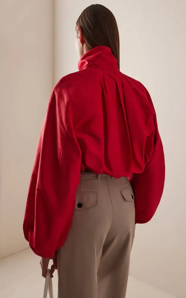 Adam Lippes Simone Silk Taffeta Jacket