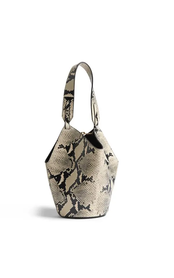 Khaite Lotus Mini -effect Leather Tote Bag - Python